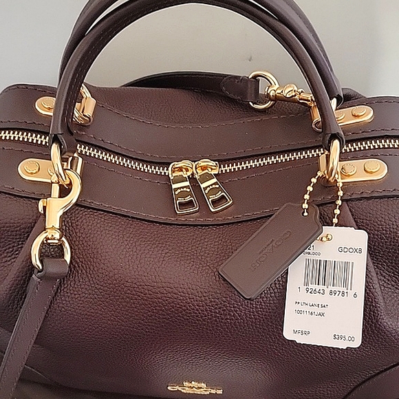 Coach | Bags | Coach Oxblood Leather Lane Satchel New | Poshmark
